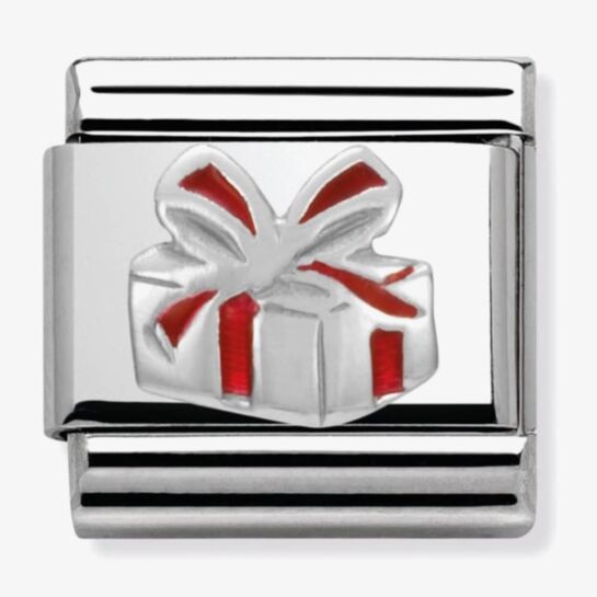 Nomination CLASSIC Silvershine Christmas Red Present Charm 330204/06