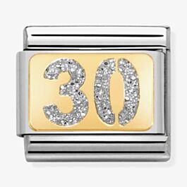 Nomination CLASSIC Gold Glitter Number 30 Charm 030224/03