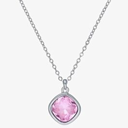 Ted Baker TBJ3692-01-70 Crastel Silver Tone Pink Crystal Necklace