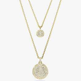 Swarovski 5683442 Meteora Gold Tone Plated Layered Pendant Necklace