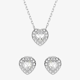 Swarovski 5720849 Capsule Heart Necklace & Stud Earrings