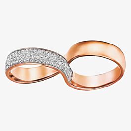 Swarovski Exist Rose Gold Plated Infinity Ring