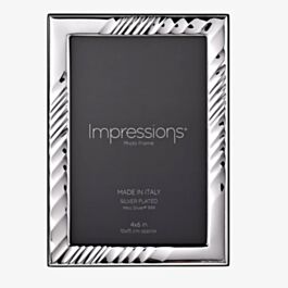 Impressions Silver Textured Wave Photo Frame 4X6 FS135646