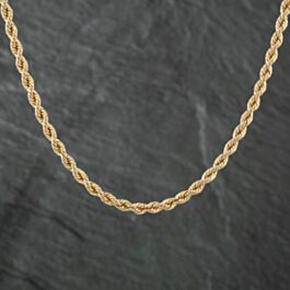 Pre-Owned 9ct Yellow Gold 20 Inch Rope Chain 41021112