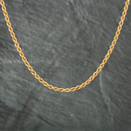 Pre-Owned 9ct Yellow Gold 16 Inch Rope Chain 41021135