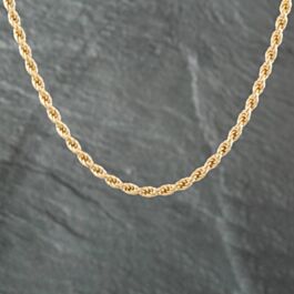 Pre-Owned 9ct Yellow Gold Solid 20 Inch Rope Chain 41041020