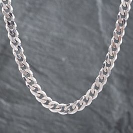 Pre-Owned Silver Heavy Flat 22 Inch Curb Chain 41251420