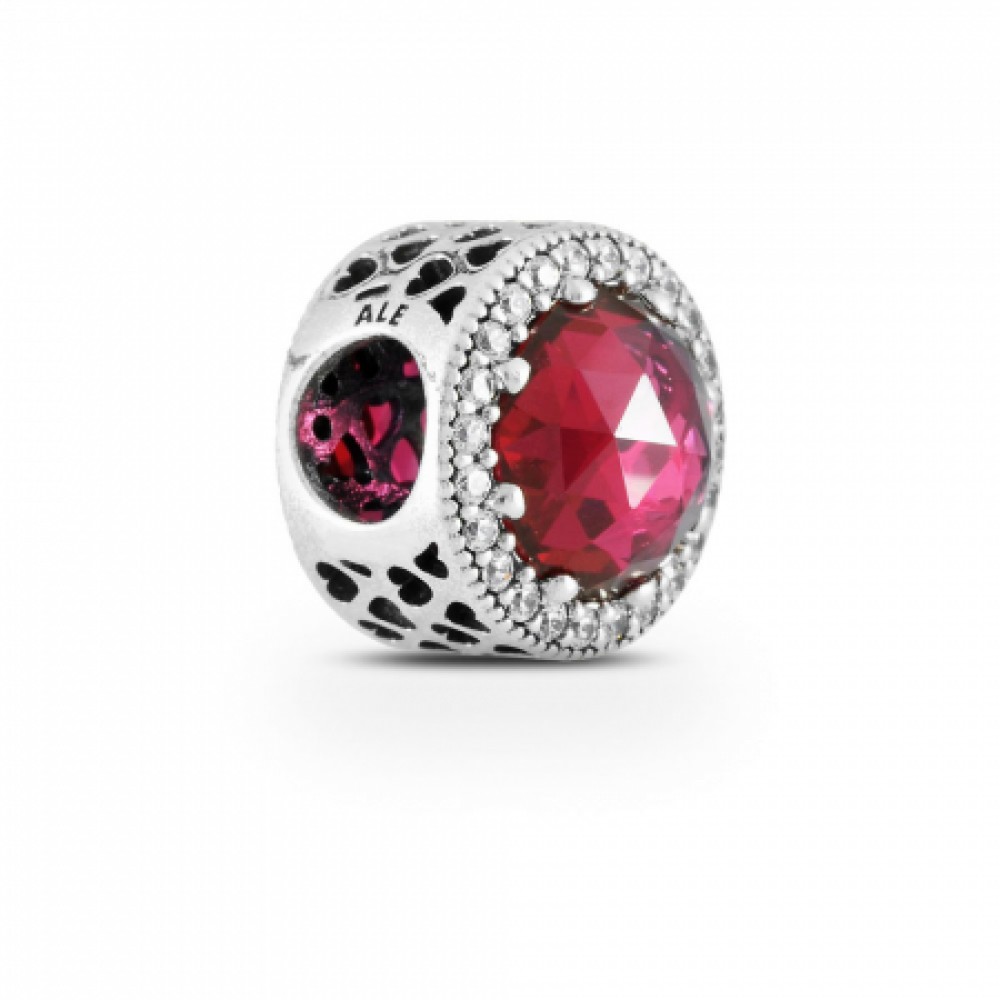 Pandora Cerise Radiant Hearts Charm 791725NCC - thejewelhut.co.uk